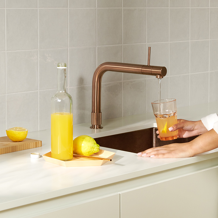 Rosé koper kokendwaterkraan van Quooker - de nieuwste finish