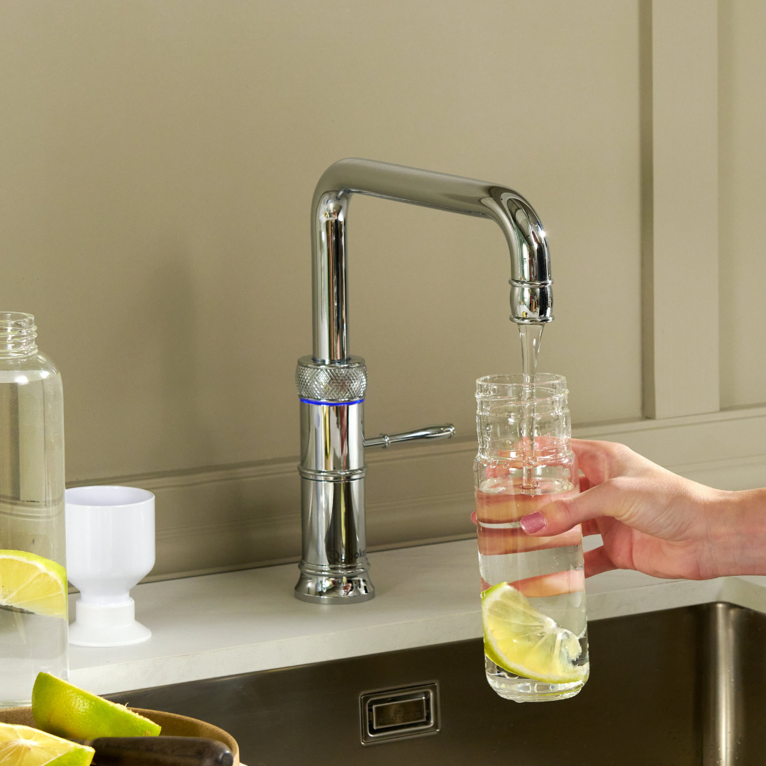 Kokendwaterkraan van Quooker in chrome