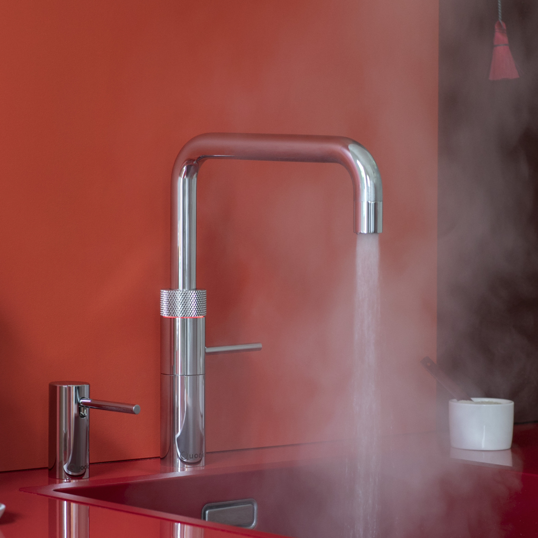 Kokendwaterkraan van Quooker in chrome